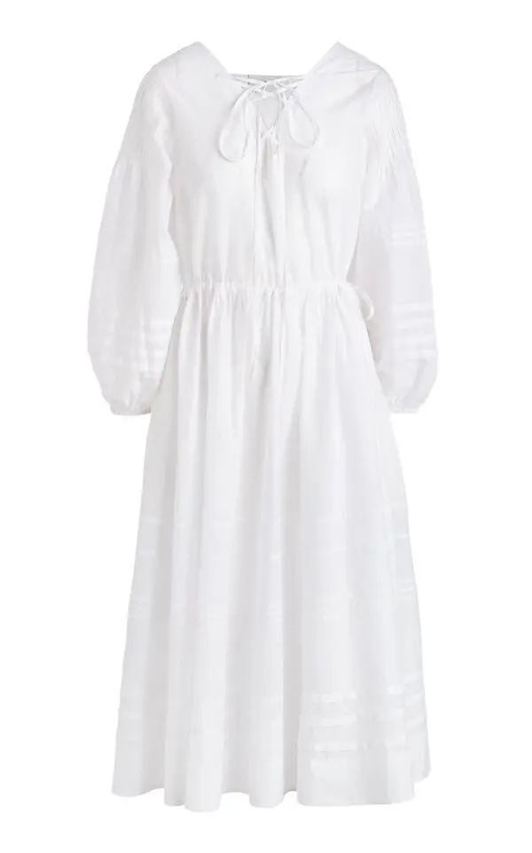 Merlette Leonora Cotton Voile Dress - White