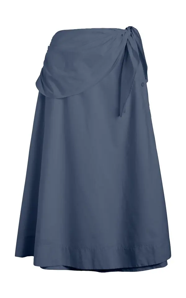 Merlette Camila Cotton Poplin Skirt - Navy