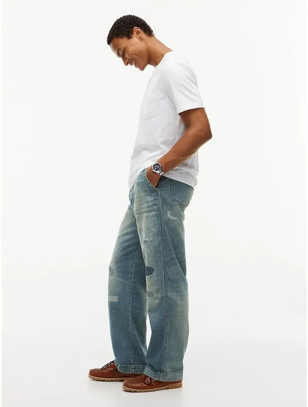 Tommy Hilfiger Distressed Loose Fit Utility Jeans