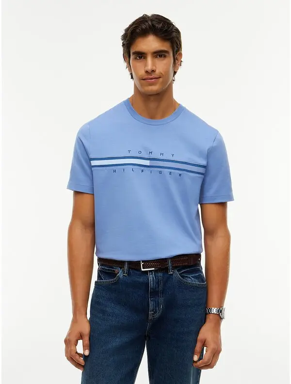 Tommy Hilfiger Tonal Flag Logo T-shirt - Washed Ink