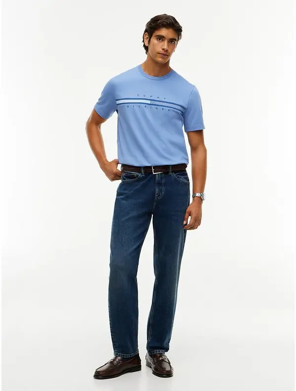 Tommy Hilfiger Tonal Flag Logo T-shirt - Washed Ink