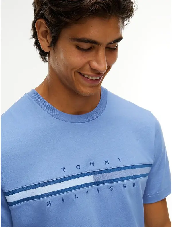 Tommy Hilfiger Tonal Flag Logo T-shirt - Washed Ink