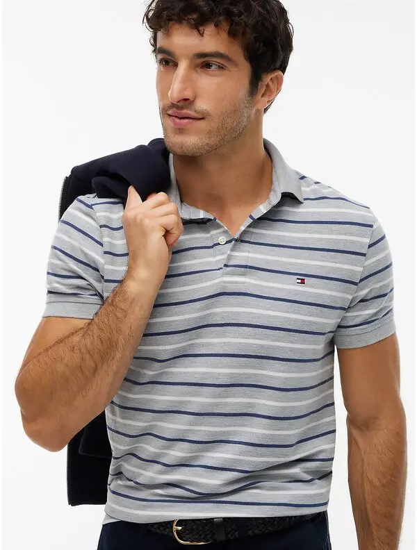 Tommy Hilfiger Regular Fit Striped Wicking Polo