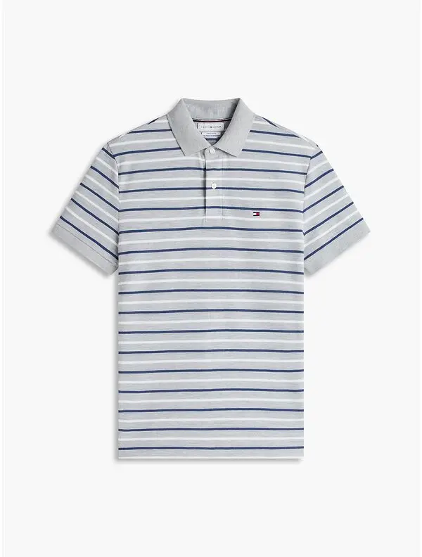 Tommy Hilfiger Regular Fit Striped Wicking Polo