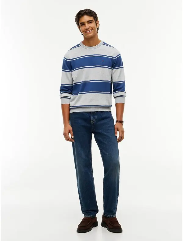 Tommy Hilfiger Rugby Stripe Crewneck Sweater
