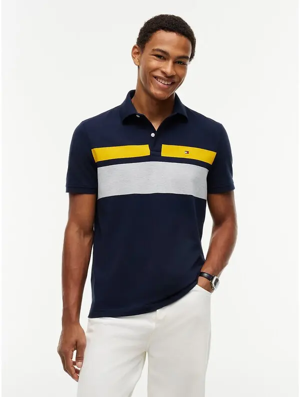 Tommy Hilfiger Regular Fit Block Stripe Polo