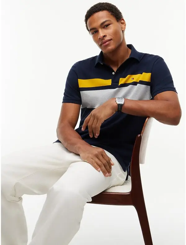 Tommy Hilfiger Regular Fit Block Stripe Polo