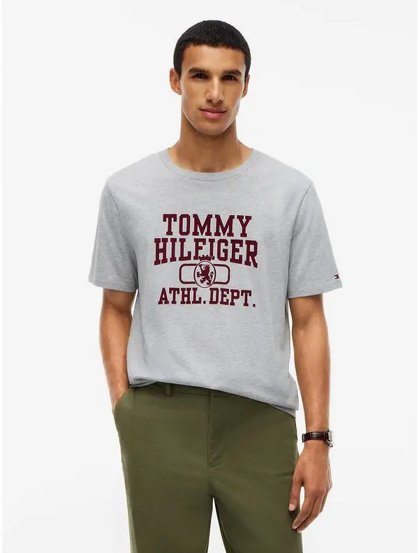 Tommy Hilfiger Athletic Department Logo T-shirt - Grey Heather