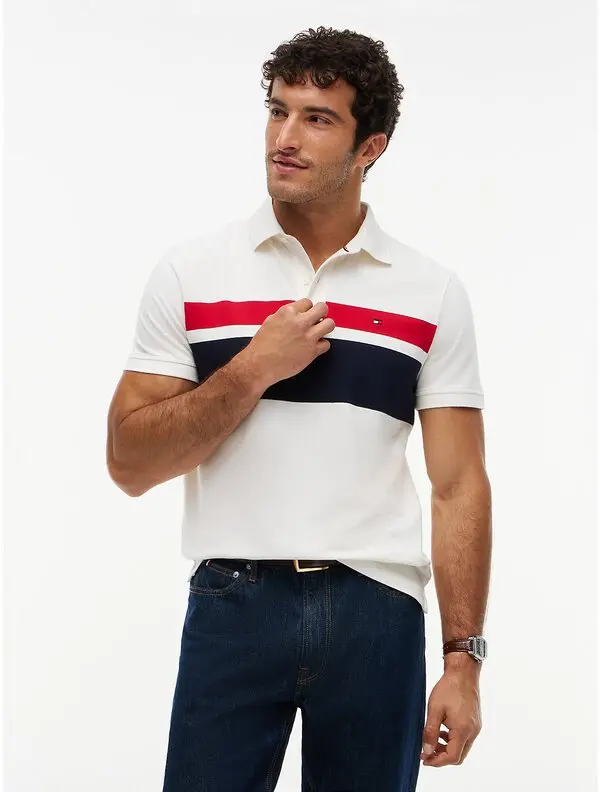 Tommy Hilfiger Regular Fit Block Stripe Polo