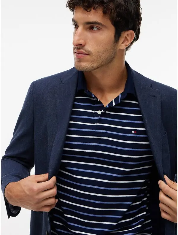 Tommy Hilfiger Regular Fit Striped Wicking Polo