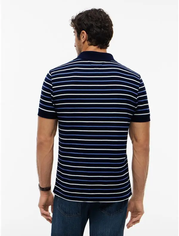 Tommy Hilfiger Regular Fit Striped Wicking Polo