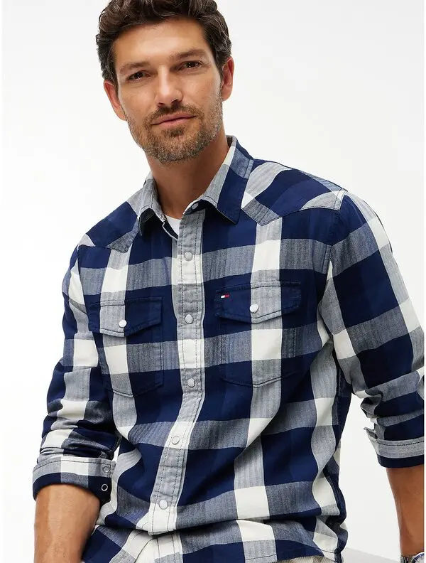 Tommy Hilfiger Regular Fit Check Denim Western Shirt