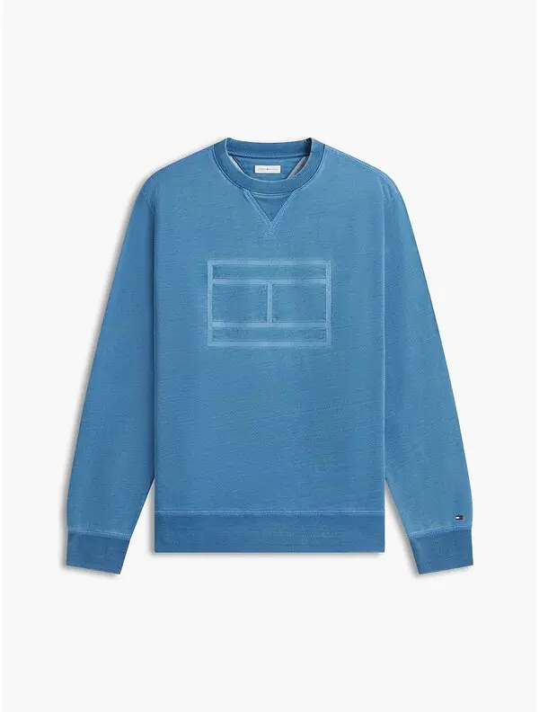 Tommy Hilfiger Flag Logo Indigo-dyed Sweatshirt