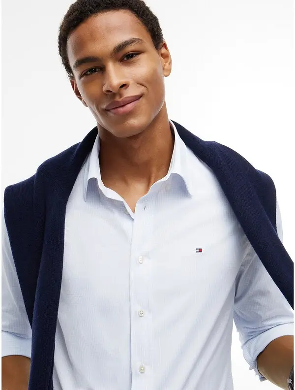 Tommy Hilfiger Regular Fit Mini Check Th Performance Shirt