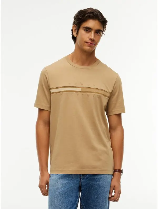 Tommy Hilfiger Tonal Flag Logo T-shirt - Dark Dune