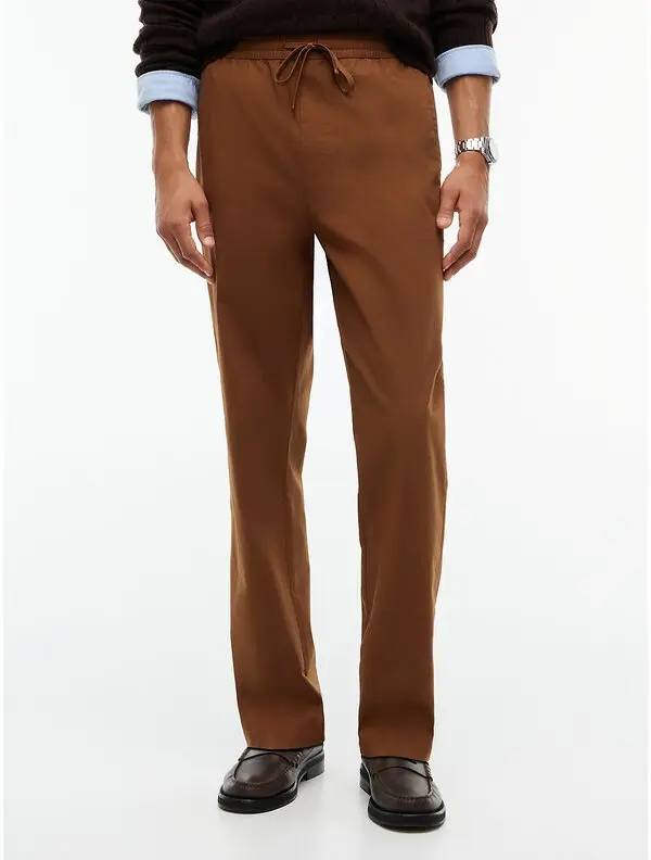 Tommy Hilfiger Stretch Cotton Trousers With Drawstring Waistband