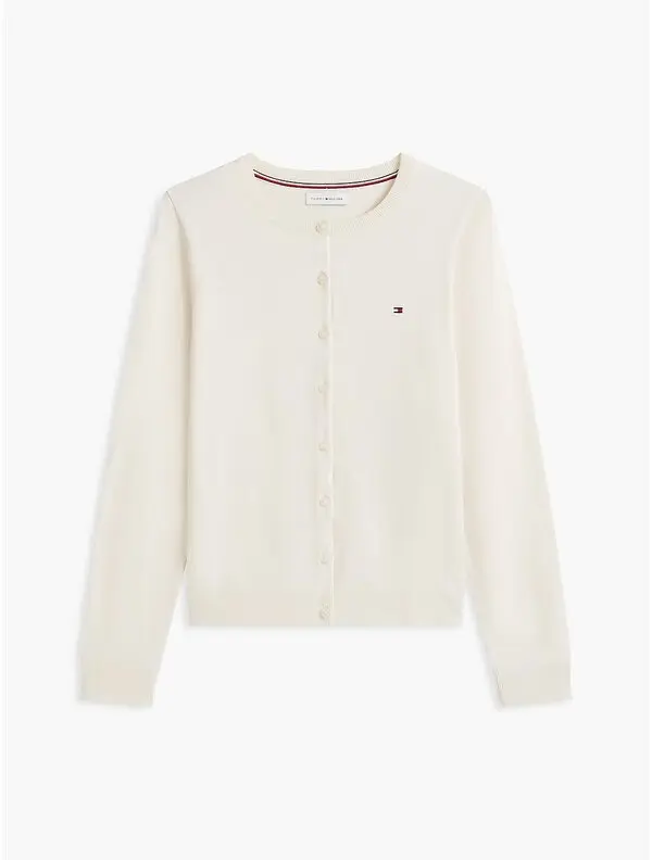 Tommy Hilfiger Fine Knit Cardigan With Logo Detail