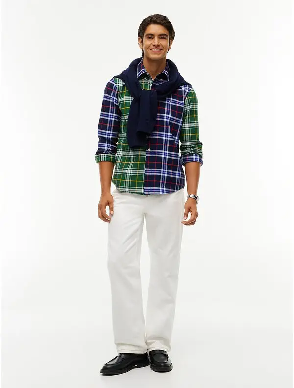 Tommy Hilfiger Regular Fit Mixed-tartan Oxford Shirt