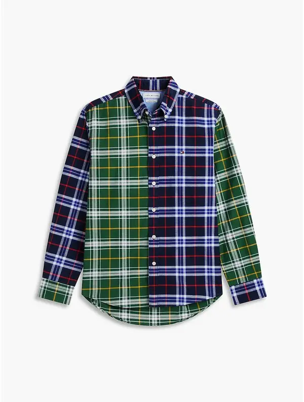 Tommy Hilfiger Regular Fit Mixed-tartan Oxford Shirt