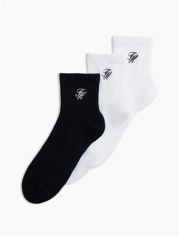 Tommy Hilfiger Monogram Sport Quarter-top Sock 3-pack