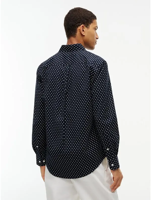 Tommy Hilfiger Regular Fit Mini Floral Print Shirt - Navy Blue