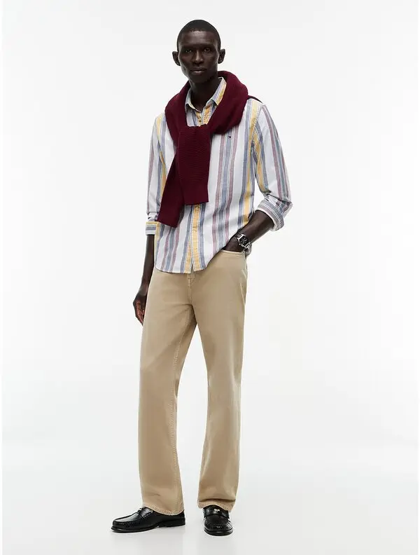 Tommy Hilfiger Regular Fit Multi-striped Oxford Shirt - Optic White