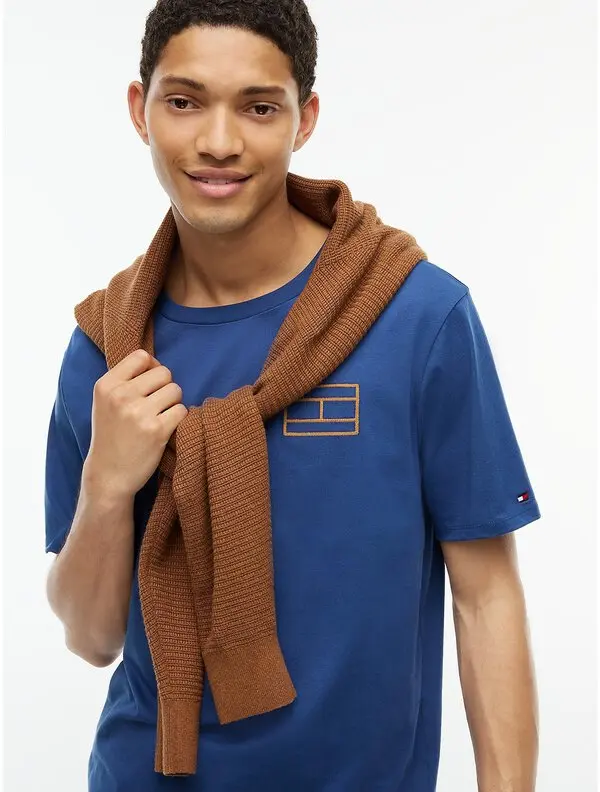 Tommy Hilfiger Embroidered Flag Logo T-shirt