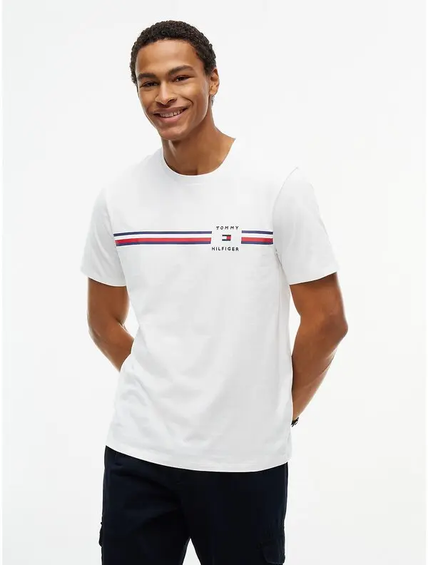Tommy Hilfiger Signature Stripe T-shirt - Ecru