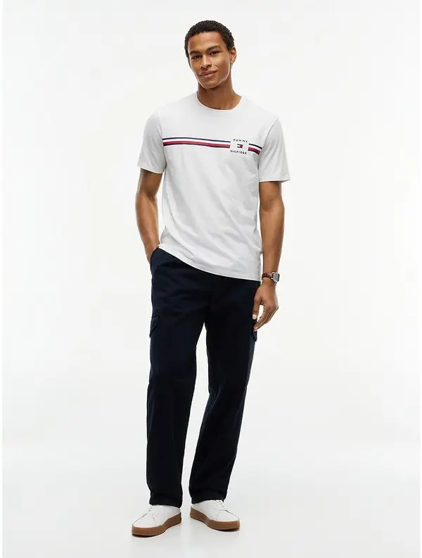 Tommy Hilfiger Signature Stripe T-shirt - Ecru