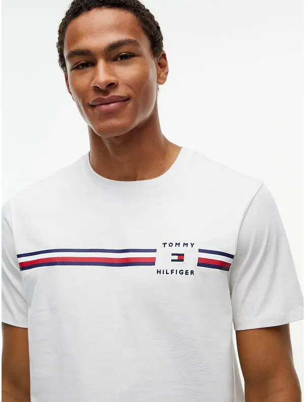 Tommy Hilfiger Signature Stripe T-shirt - Ecru