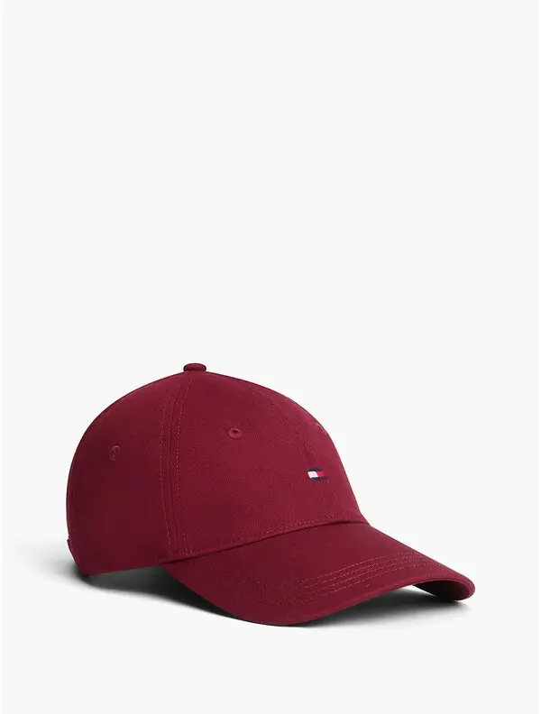 Tommy Hilfiger Flag Logo Baseball Cap - Burgundy
