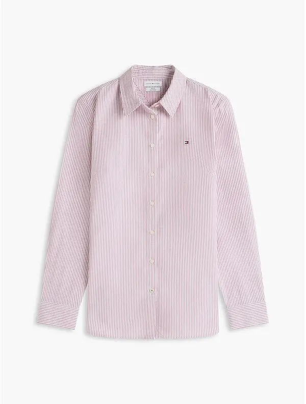 Tommy Hilfiger Regular Fit Striped Stretch Oxford Shirt