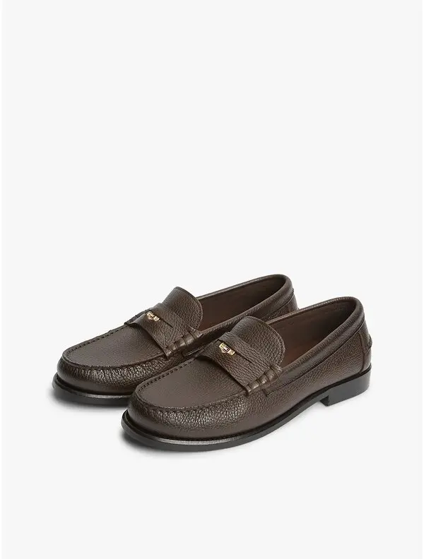 Tommy Hilfiger Pebble Grain Leather Penny Loafers
