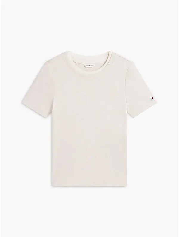 Tommy Hilfiger Ribbed Contrast-collar T-shirt