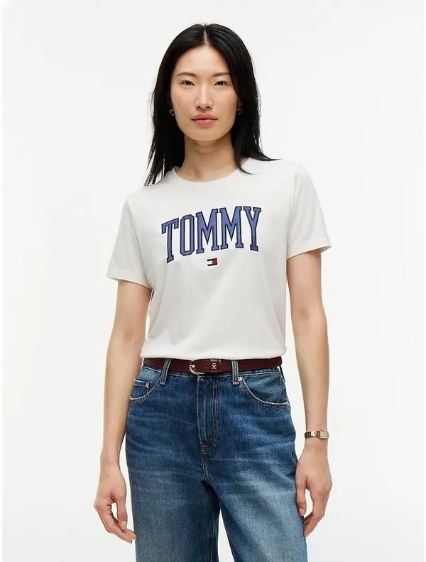 Tommy Hilfiger Varsity Logo T-shirt - Ivory