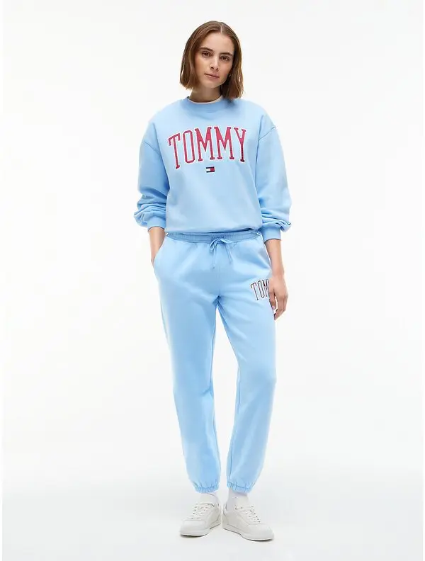 Tommy Hilfiger Varsity Logo Fleece Sweatpants - Vessel Blue