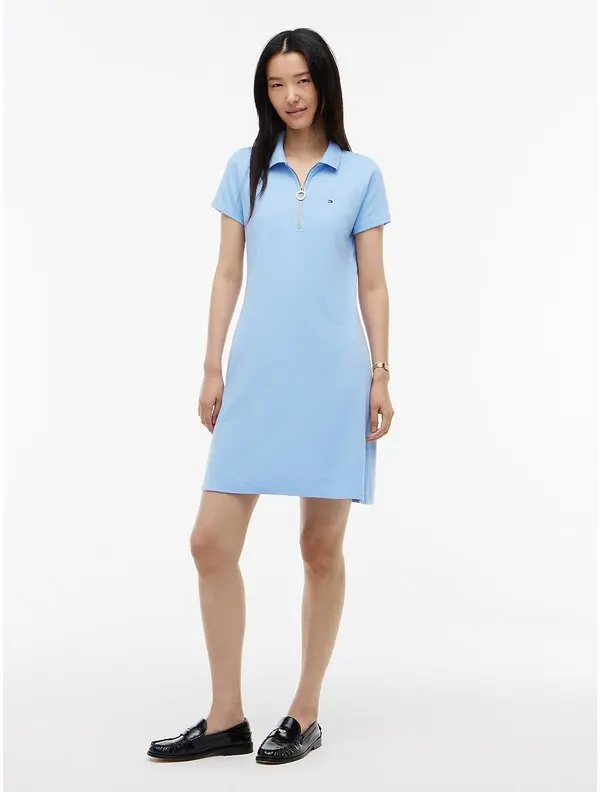 Tommy Hilfiger Zip Polo Dress - Vessel Blue