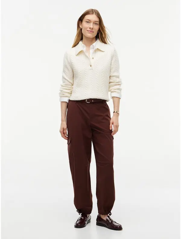 Tommy Hilfiger Relaxed Cargo Joggers With Drawstring Cuffs - Pure Brown