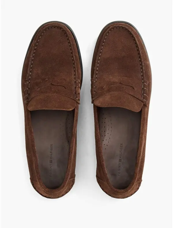 Tommy Hilfiger Suede Penny Loafers