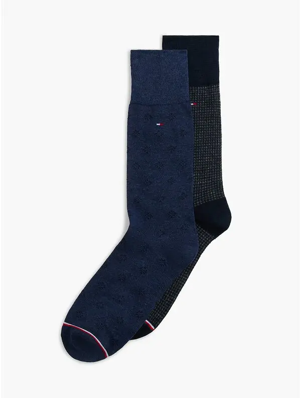 Tommy Hilfiger Mixed Print Trouser Sock 2-pack