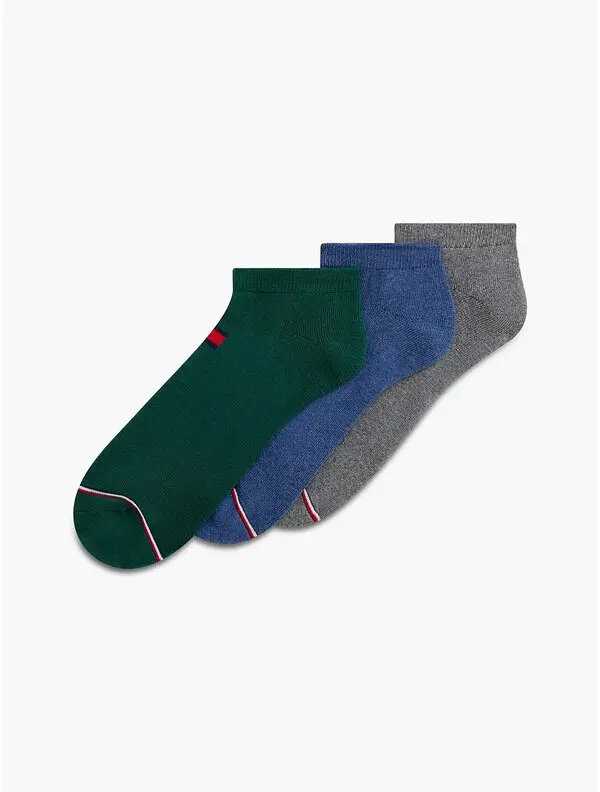 Tommy Hilfiger Tommy Flag Sport Ankle Sock 3-pack