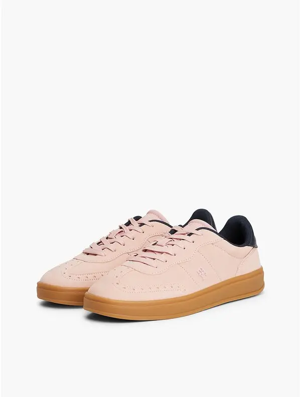 Tommy Hilfiger Suede Skater Sneakers - Delicate Rose