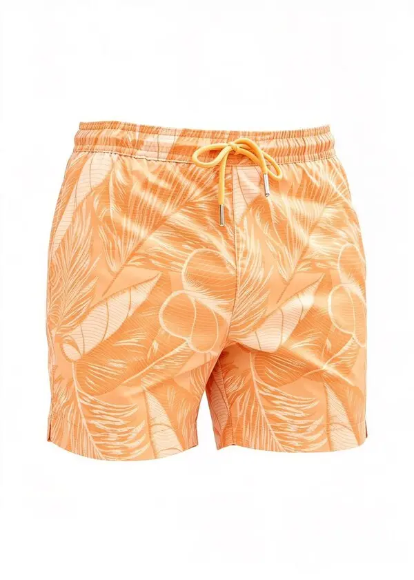 VAYLA Mid Length Tropical Palm Print Swim Shorts