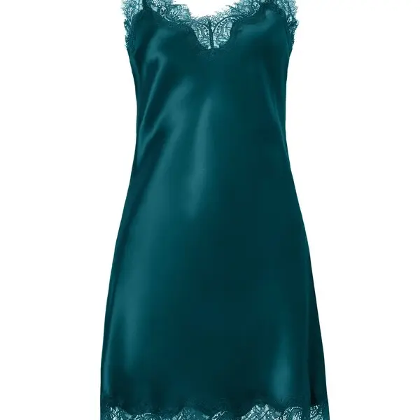 SAINTED SISTERS Scarlett Chemise In Petrol - Green