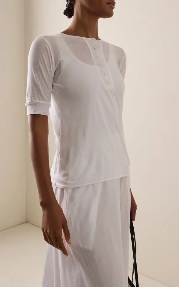 ALL THREE Gaia Tissue Cotton Henley