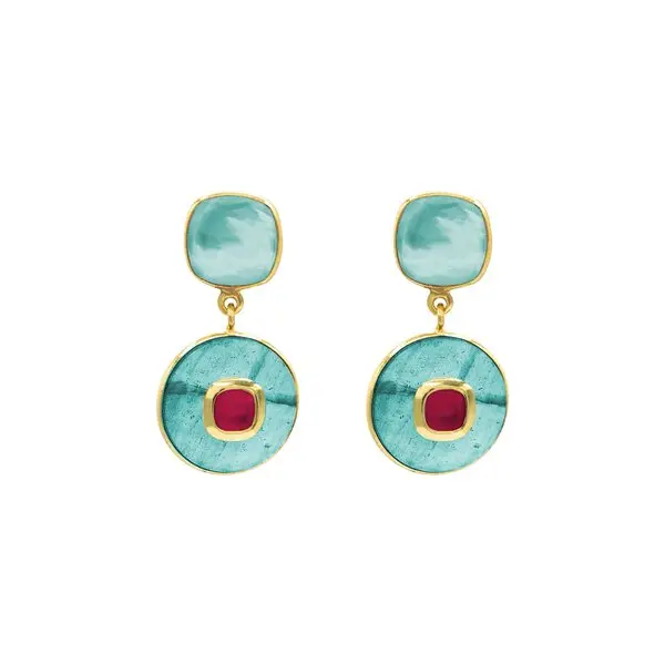 MARCIA MORAN Inelda Earrings And Fucsia - Blue