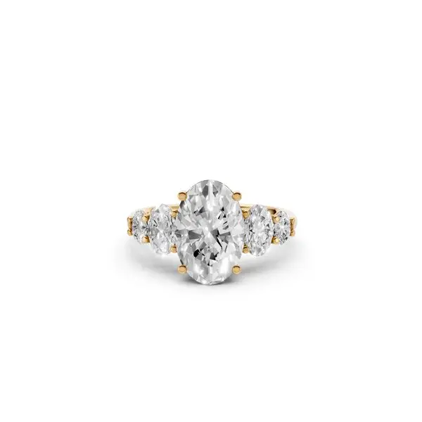 AYA FINE JEWELRY Josephine Oval Lab-grown Diamond Ring 4.35 Ctw, 10k Gold - Yellow