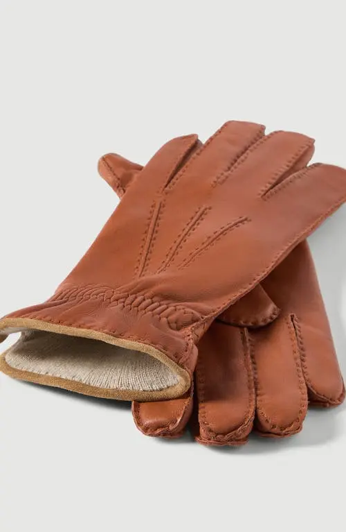 Brunello Cucinelli Nappa Leather Gloves With Cashmere Knit Lining