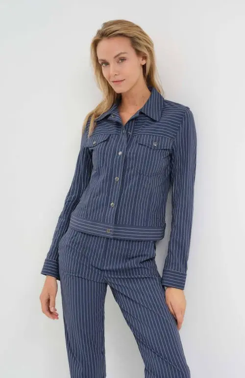 Anatomie Delilah Striped Ultralight Trucker Jacket