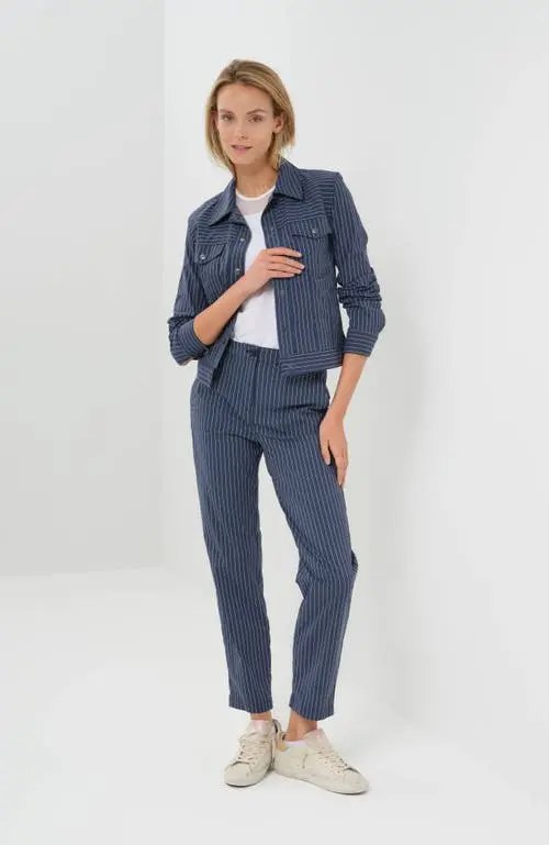 Anatomie Delilah Striped Ultralight Trucker Jacket